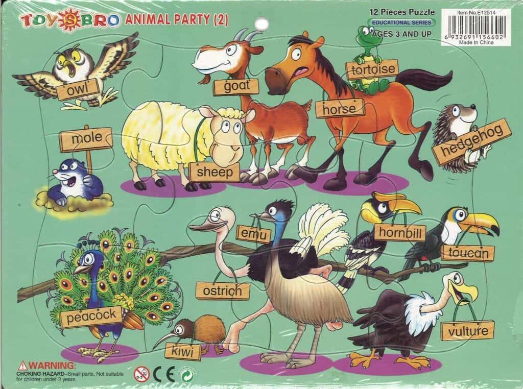 Educational Puzzle, Animal Party (2) ages 3 and up - Armenian Prelacy